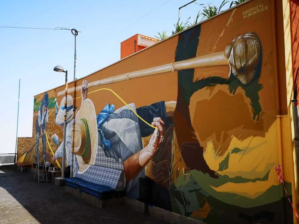 Homenaje mural al trigo y al gofio en Icod el Alto - Los Realejos